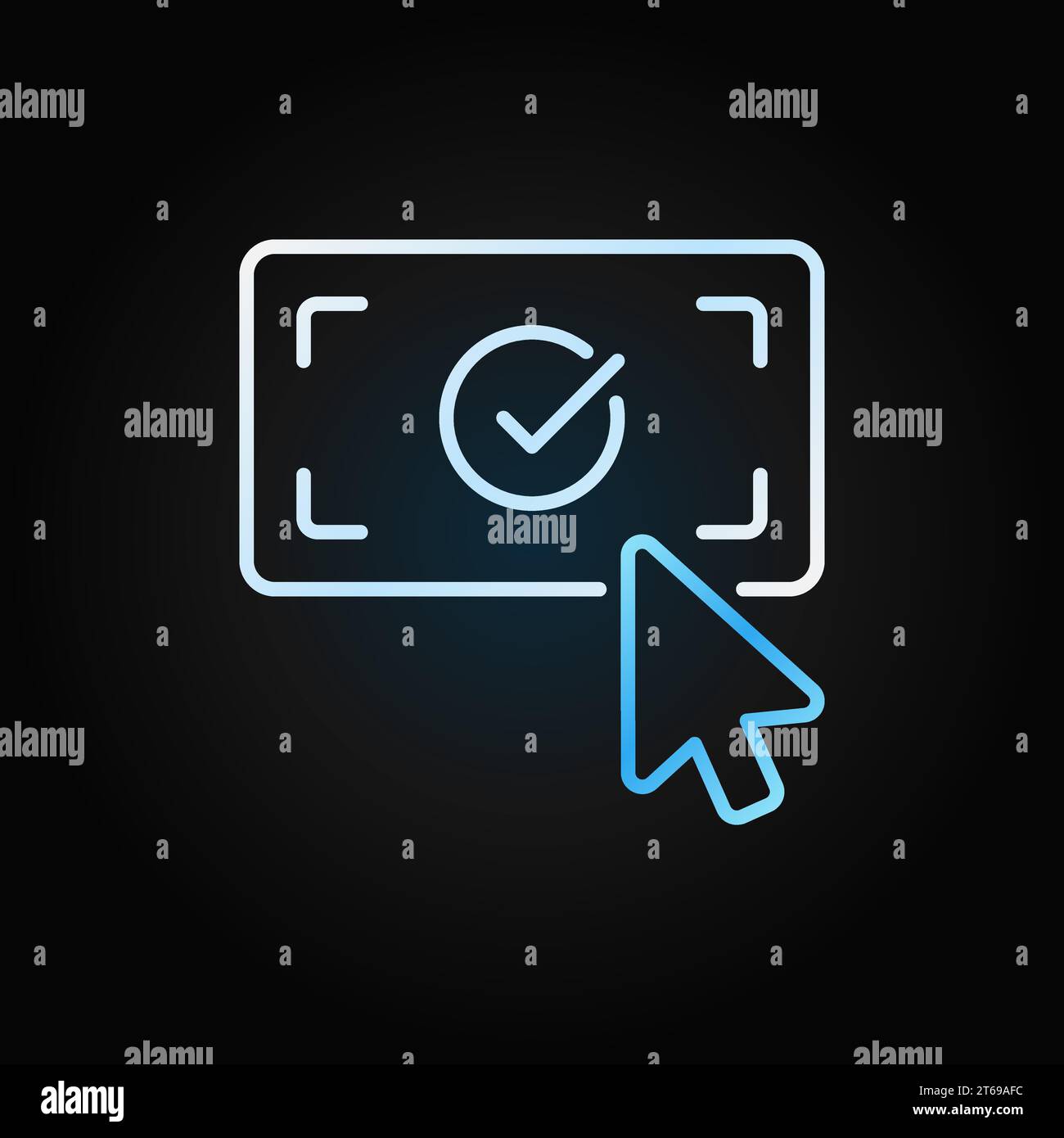 Cursor on button checkmark Stock Vector Images - Alamy