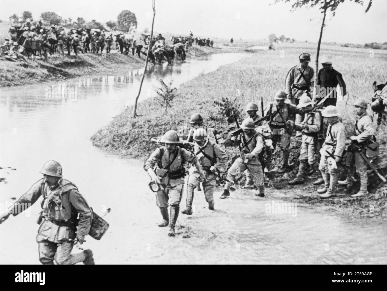 Japanese soldiers on Luzon Island in Philippines. [automated ...