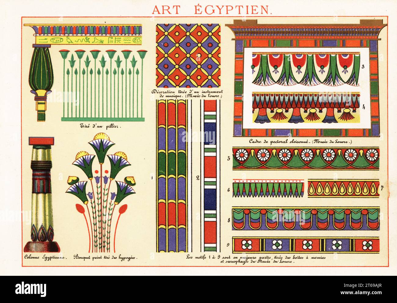 Design elements and motifs from ancient Egyptian art. Taken from ...