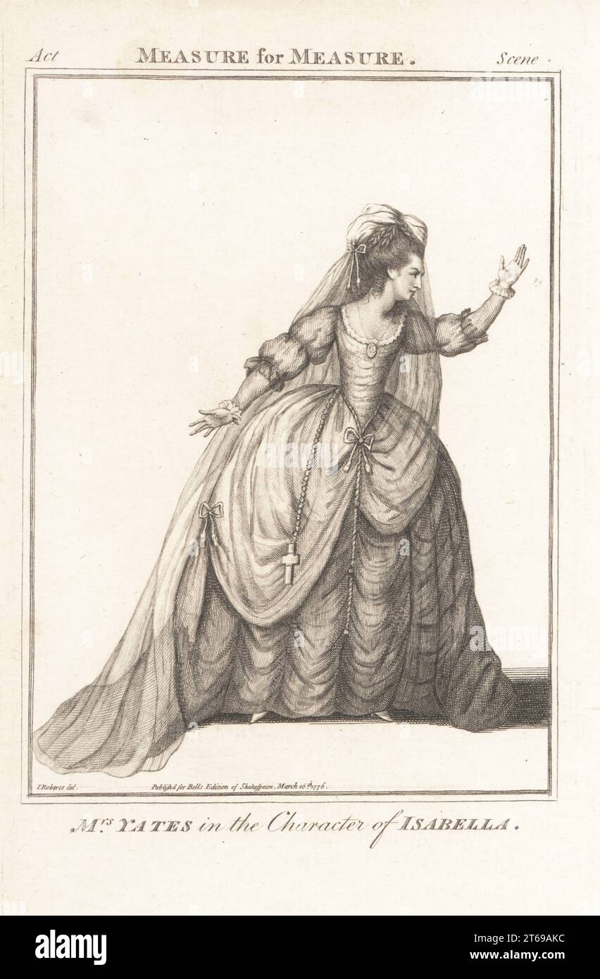 Mary Ann Yates in the character of Isabella in William Shakespeare's ...