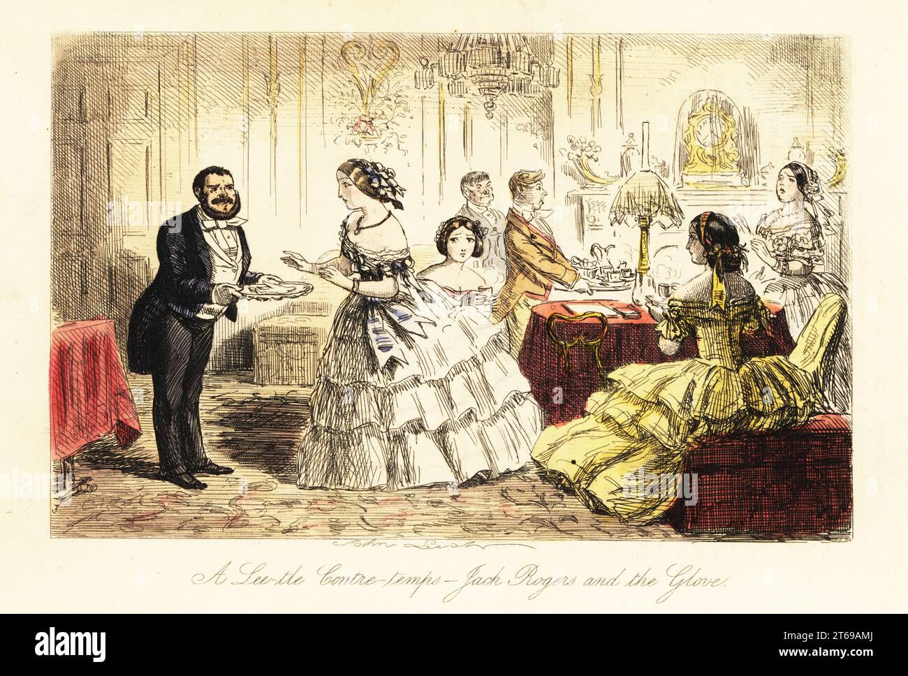 Afternoon tea in a Victorian drawing room, 19th century.. Ladies in ...