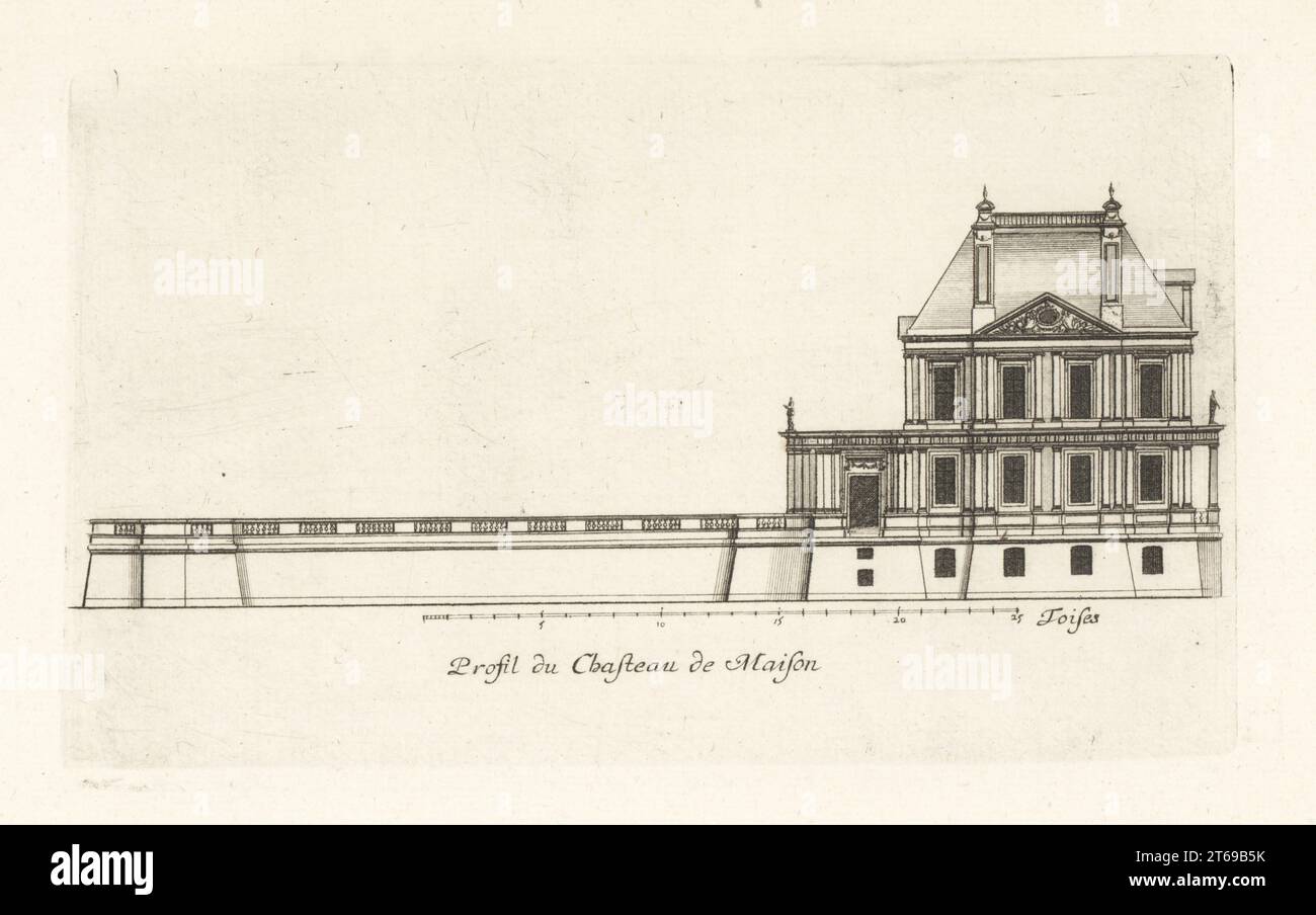 Profile of the Chateau de Maisons (now Chateau de Maisons-Laffitte ...