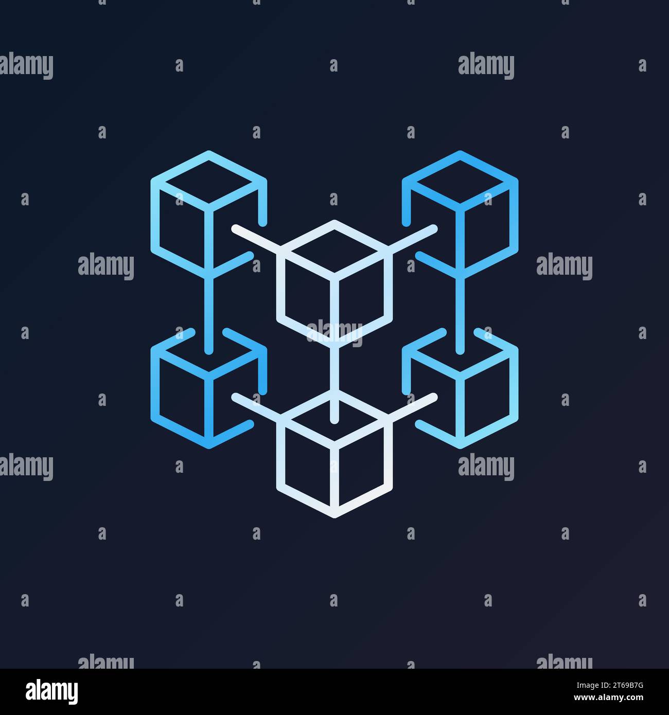 Blockchain crypto technology vector modern icon or logo element in ...