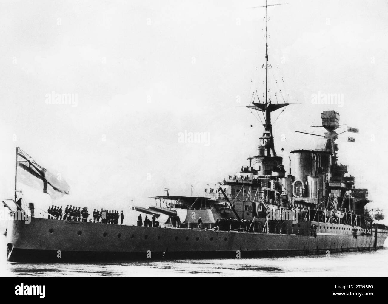 HMS Repulse, British battleship. [automated translation] Stock Photo ...