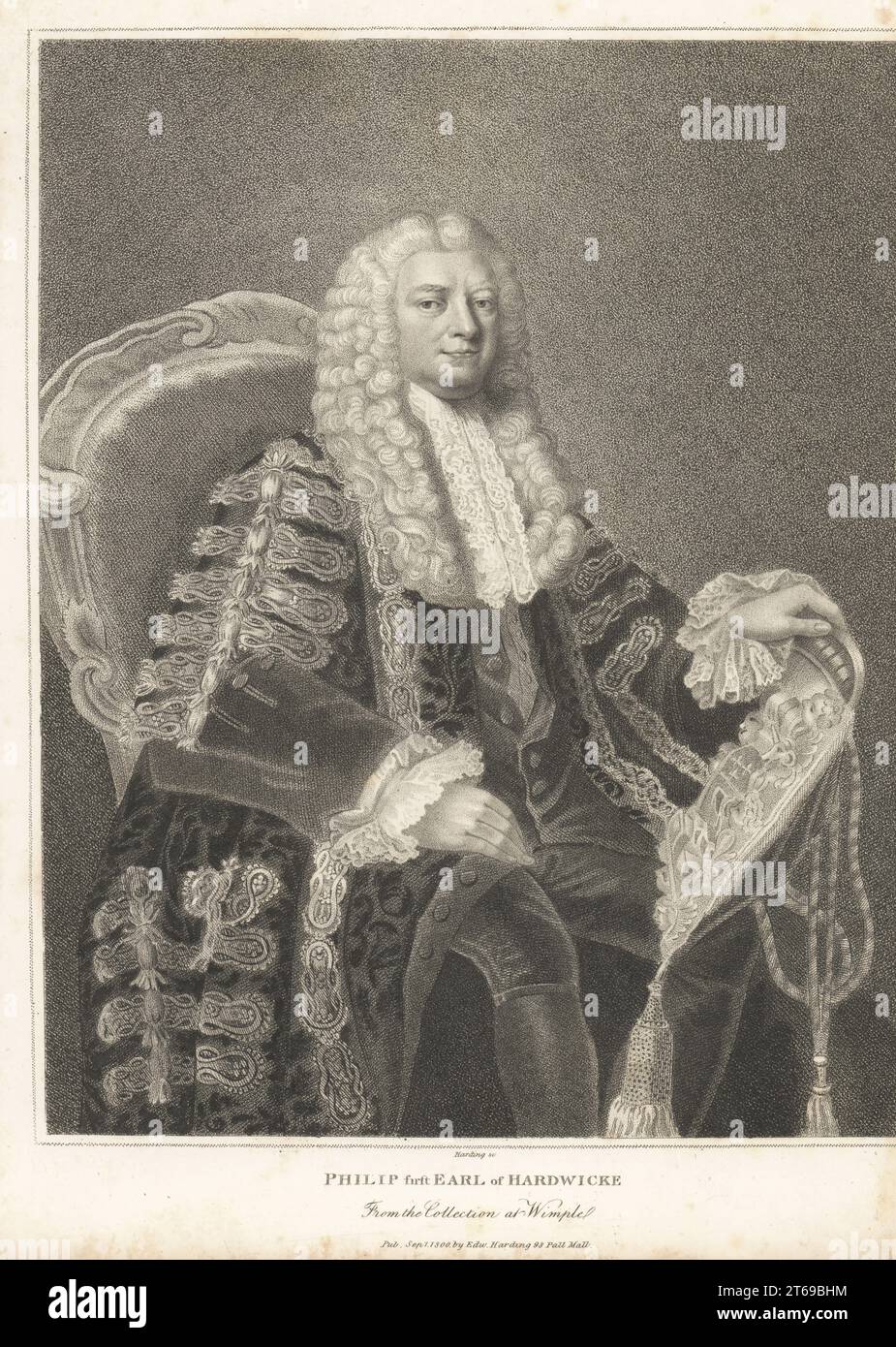 Philip Yorke, 1st Earl of Hardwicke, 1690-1764. Wearing a powdered wig ...