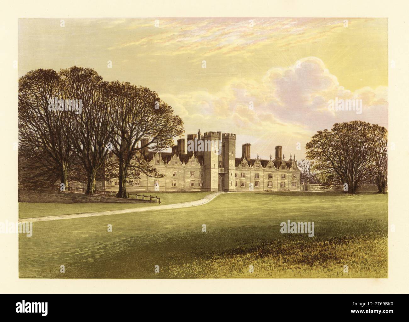 Knole, Kent, England. 15th century baronial mansion in Kentish ragstone ...