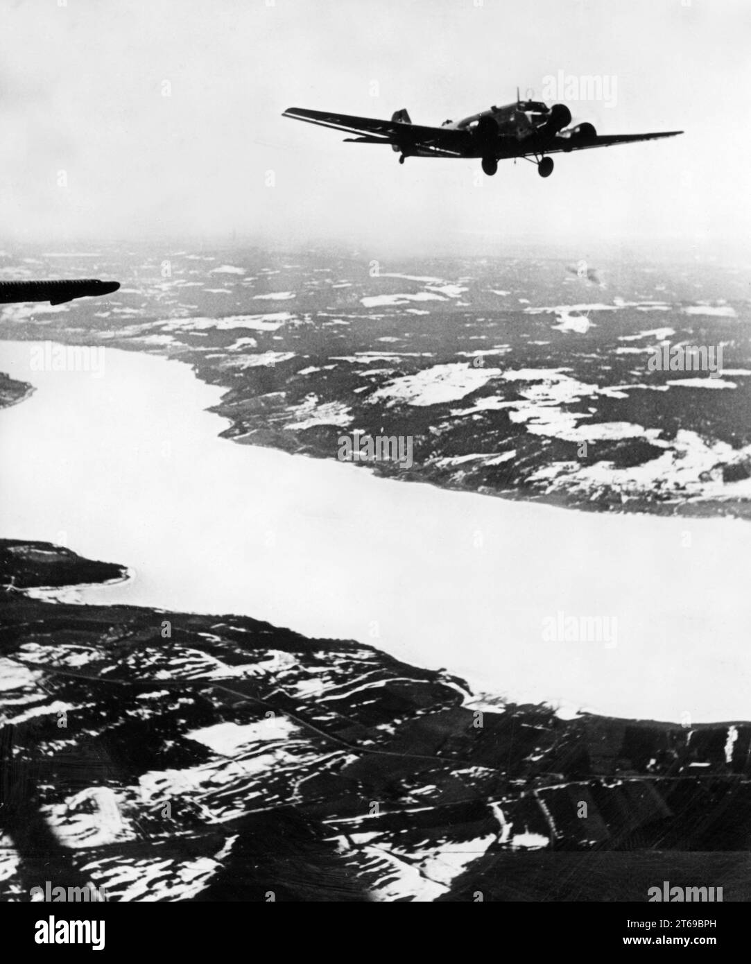 Junkers Ju 52 transport plane in flight. [automated translation] Stock ...