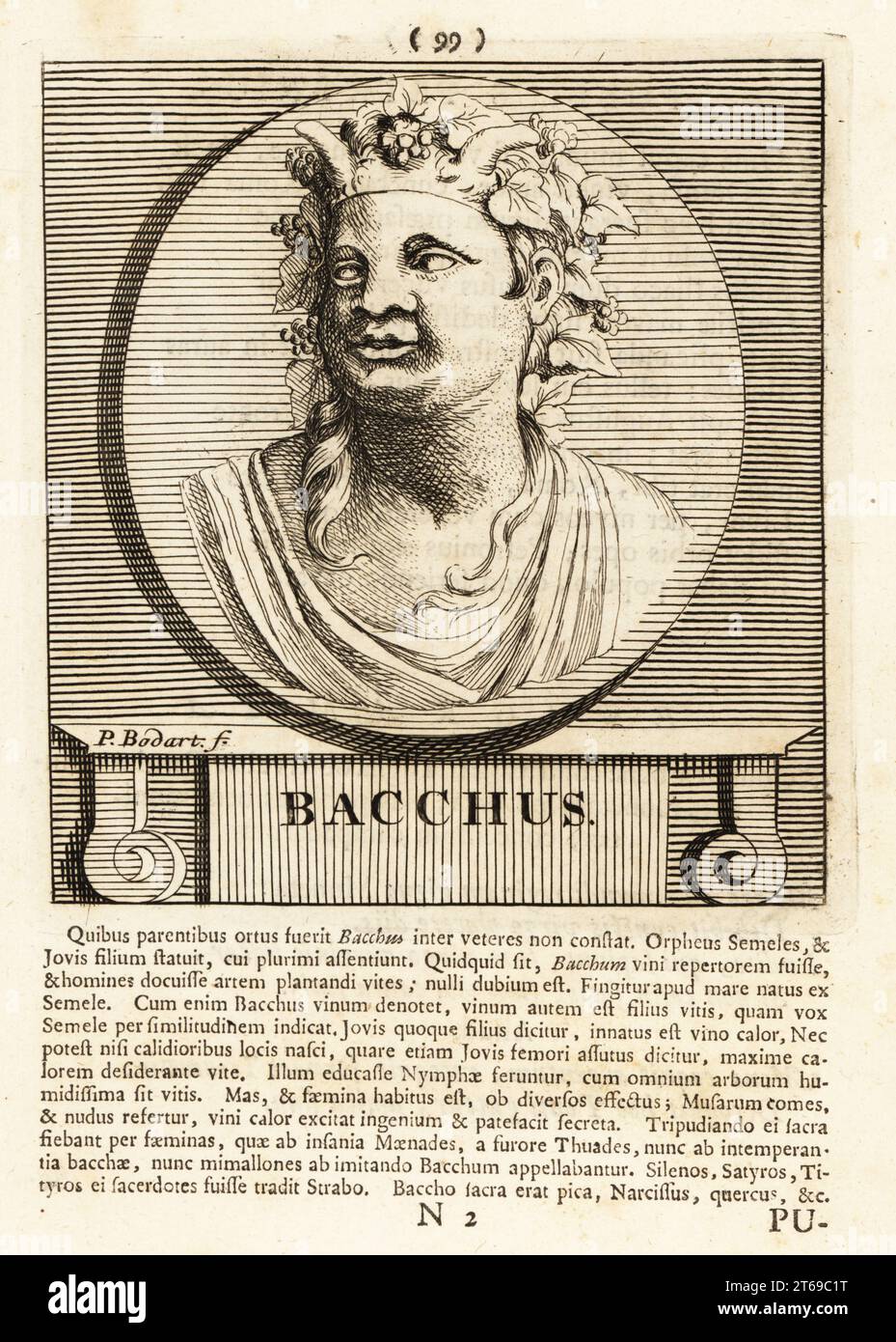 Bacchus, Roman god of the grape-harvest, winemaking and wine, of ...