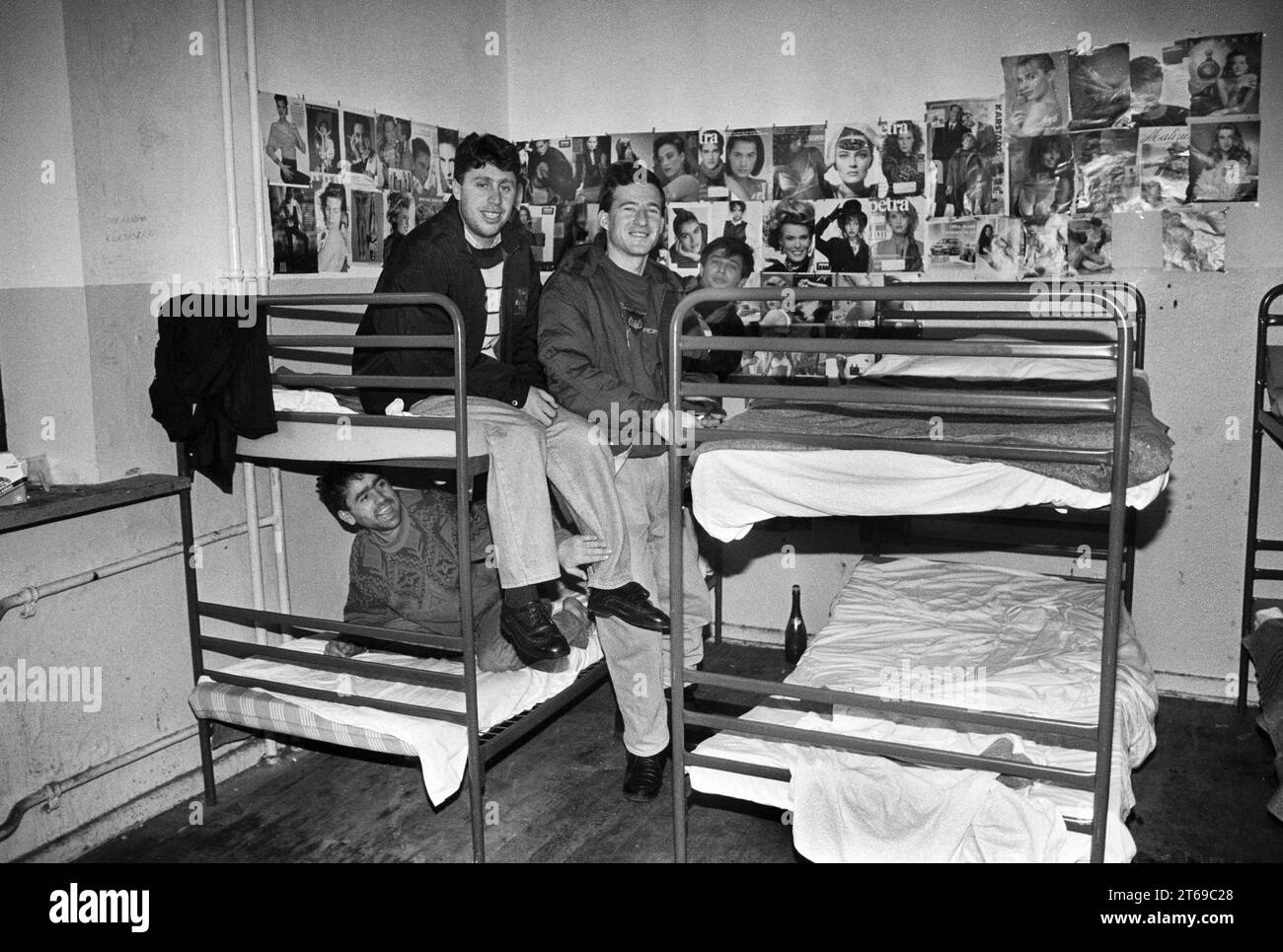 Refugee shelter asylum shelter Black and White Stock Photos & Images ...
