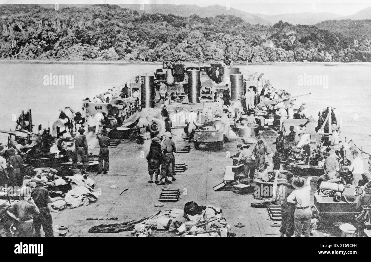 Japanese troop supply ship on the coast of Papua New Guinea. [automated ...