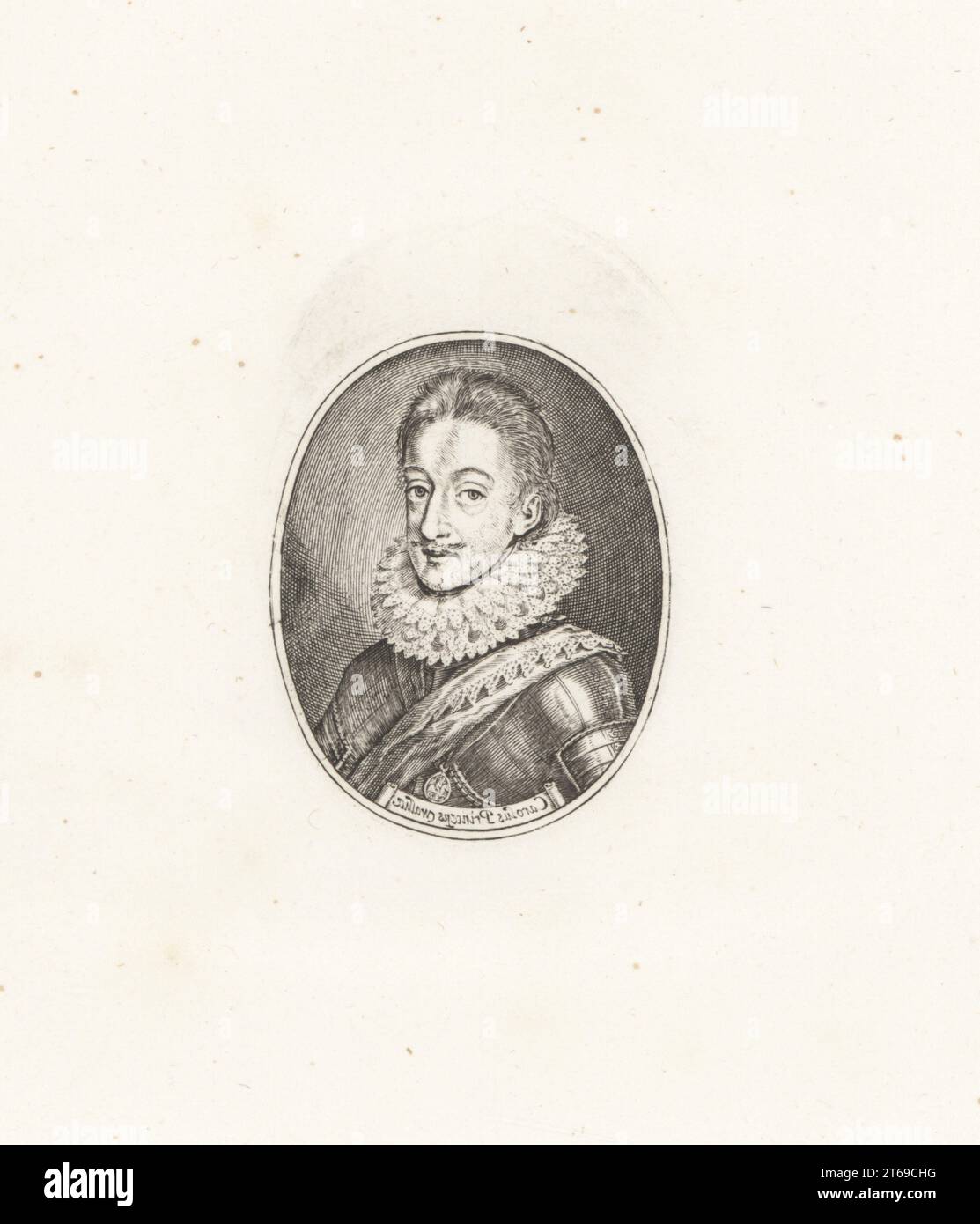 Oval portrait of Charles, Prince of Wales, later King Charles I of ...