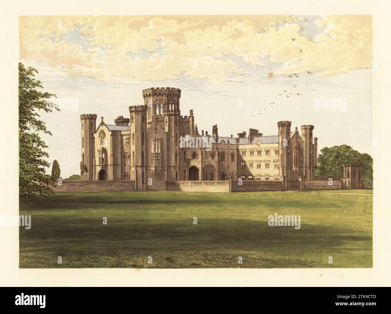 Studley Castle, Warwickshire, England. Gothic Revival style castle from ...