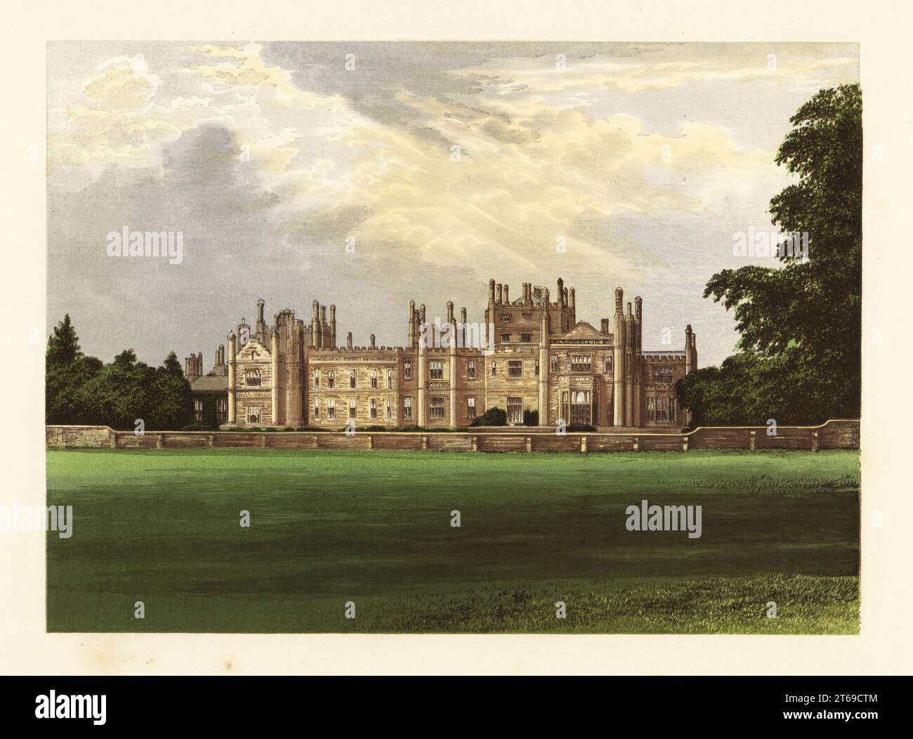 Tregothnan House, Cornwall, England. Built in 1650, rebuilt in 1845 by ...