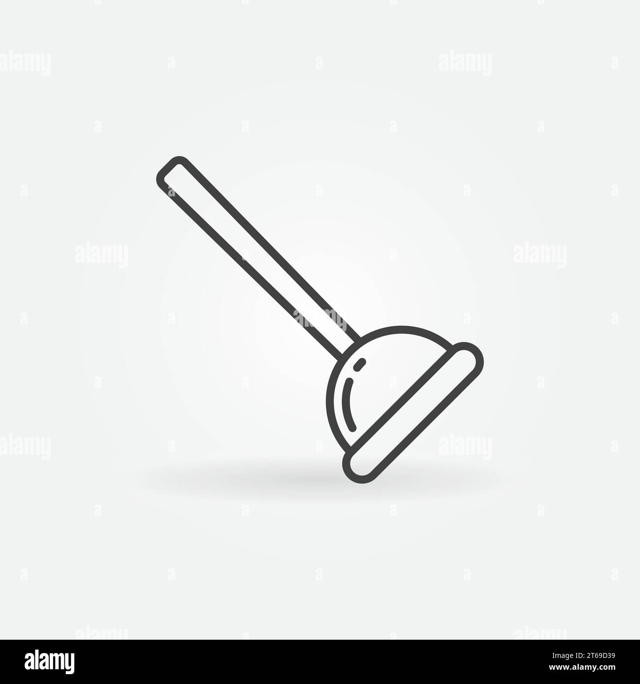 Plunger vector concept icon or symbol in thin line style Stock Vector ...