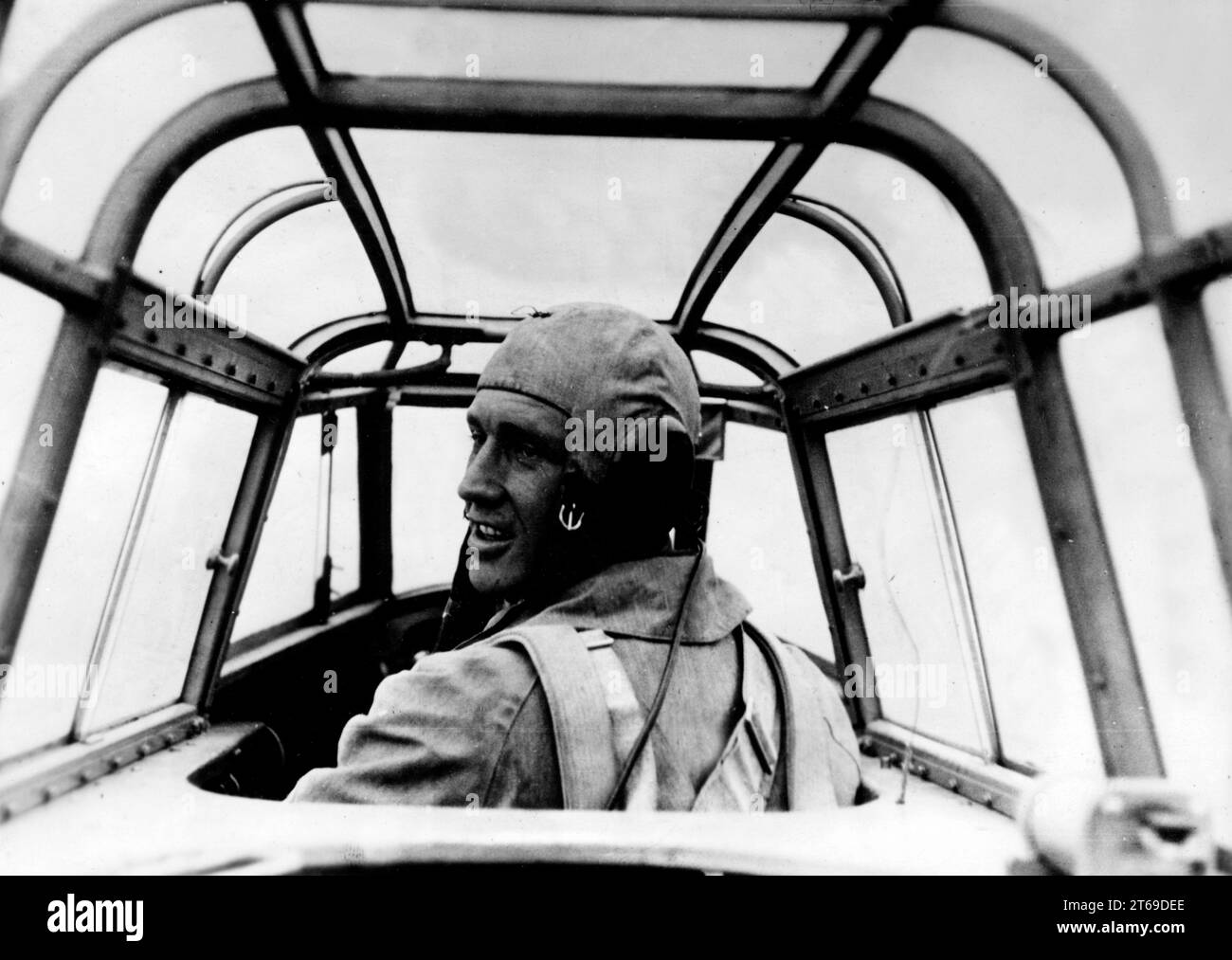 Pilot of a German Messerschmitt Me 110 of the Shark Squadron (III ZG 76 ...