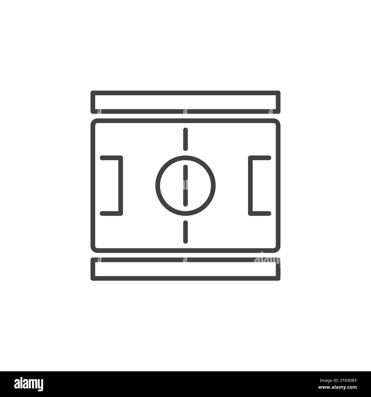 Football Pitch outline concept icon. Vector Soccer Field linear symbol ...