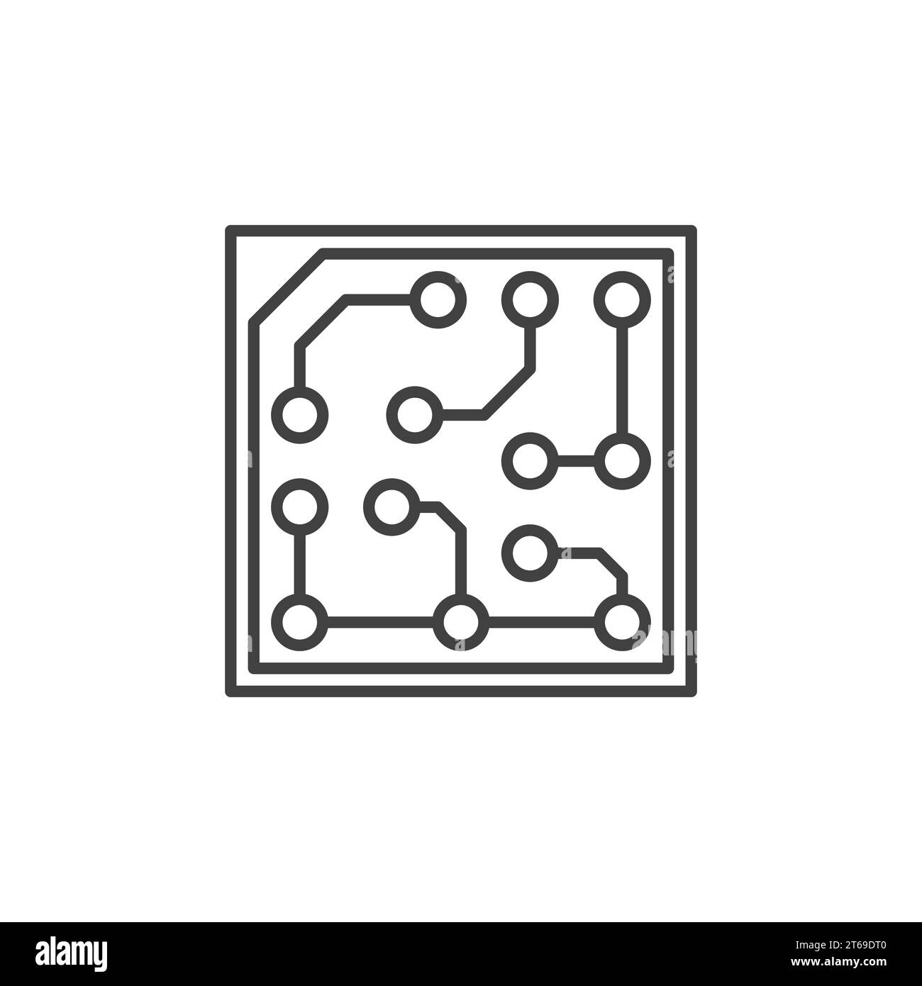 Circuit Board vector outline Technology concept icon or design element ...