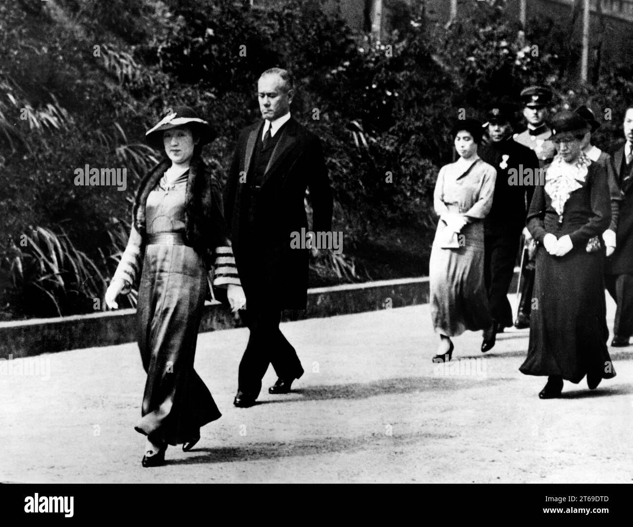 Japanese Empress Nagako visits a girls' school in Tokyo on the occasion ...