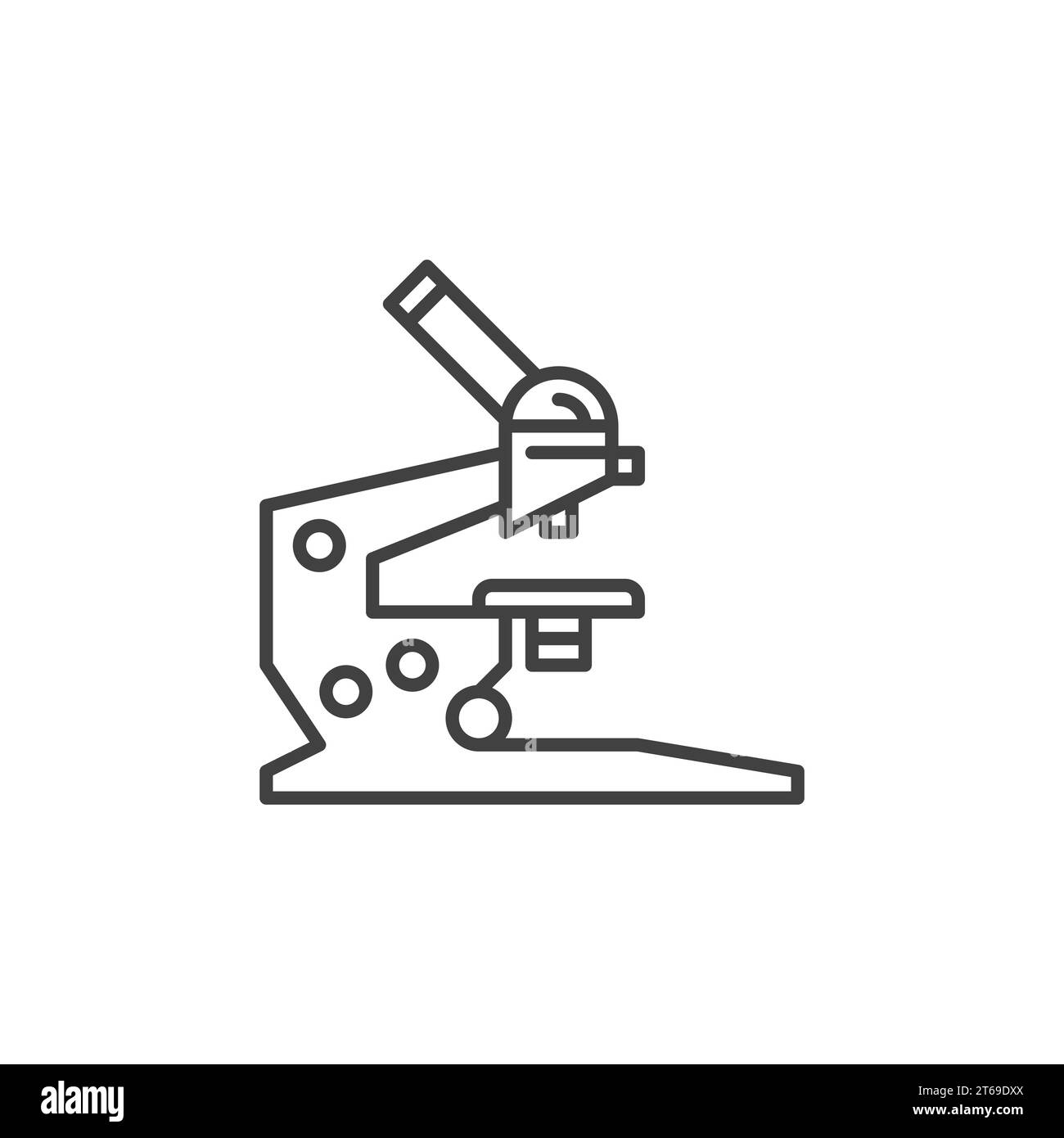 Microscope vector concept icon or symbol in thin line style Stock ...