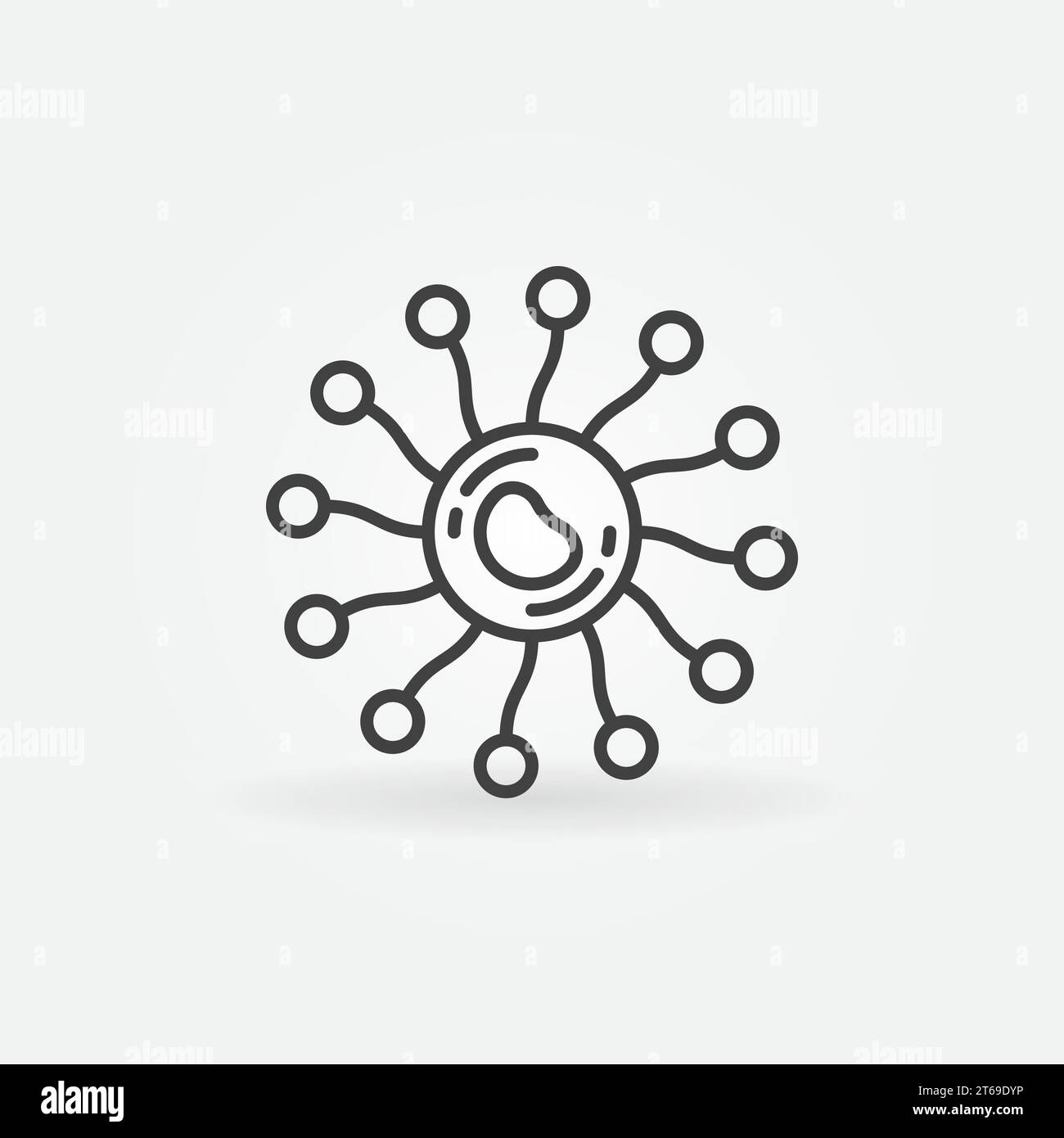 Virus Bacteria concept simple vector icon or sign in outline style ...