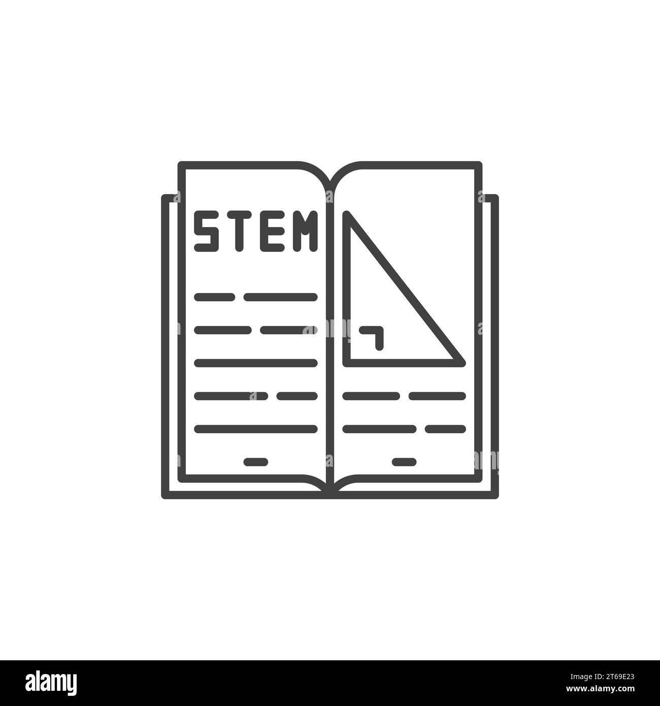 STEM book vector icon or symbol in thin line style Stock Vector Image ...