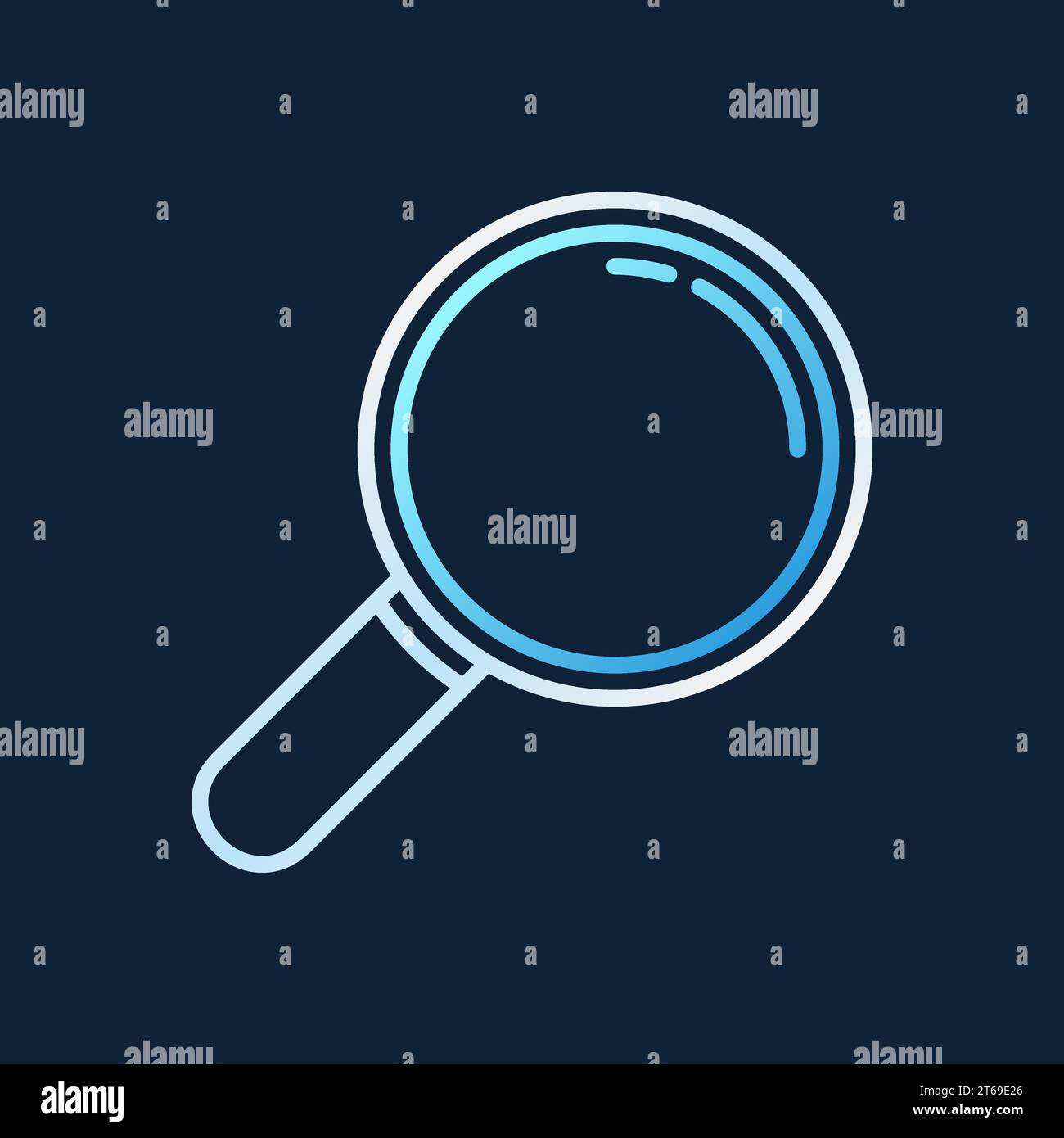 Magnifying Glass linear concept icon - vector magnifier outline symbol ...