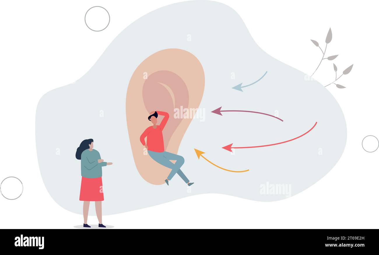 Active listening and hear focused what other is saying.Conversation and ...