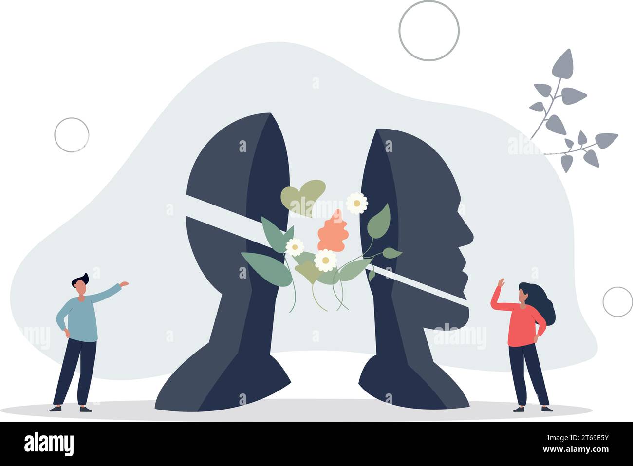 Taking care of mental health, feelings or inner peace and harmony ...