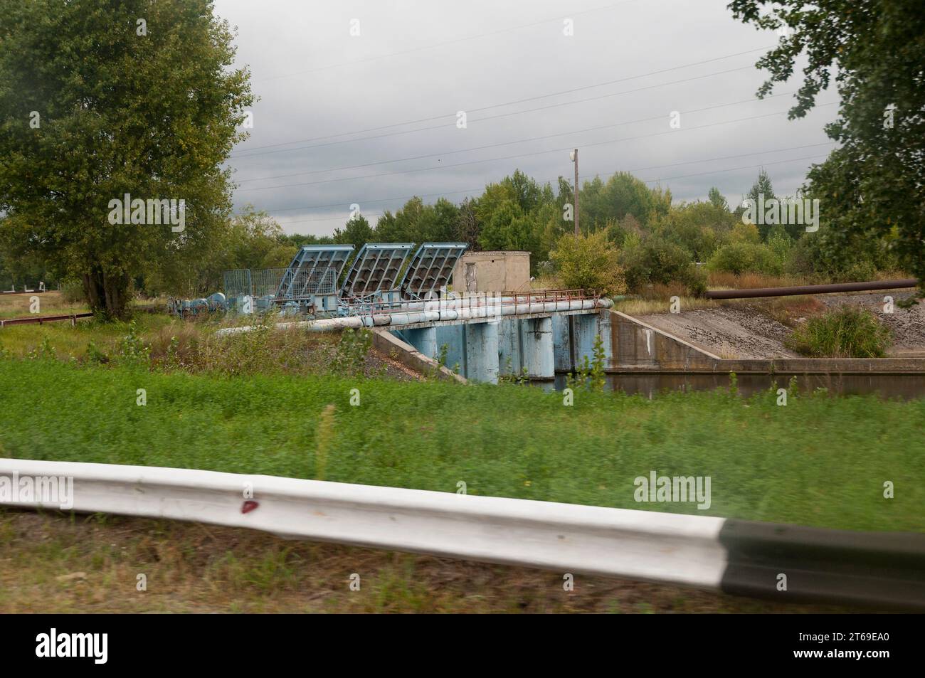 cooling pond flood gates at Chernobyl Stock Photo - Alamy