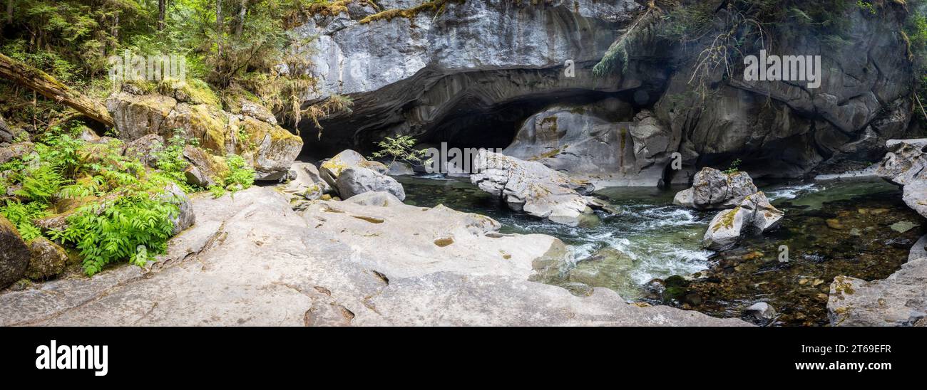 Exploring Little Huson Caves in Northern Vancouver Island Stock Photo ... Exploring Little Huson Caves in Northern Vancouver Island Stock Photo ...