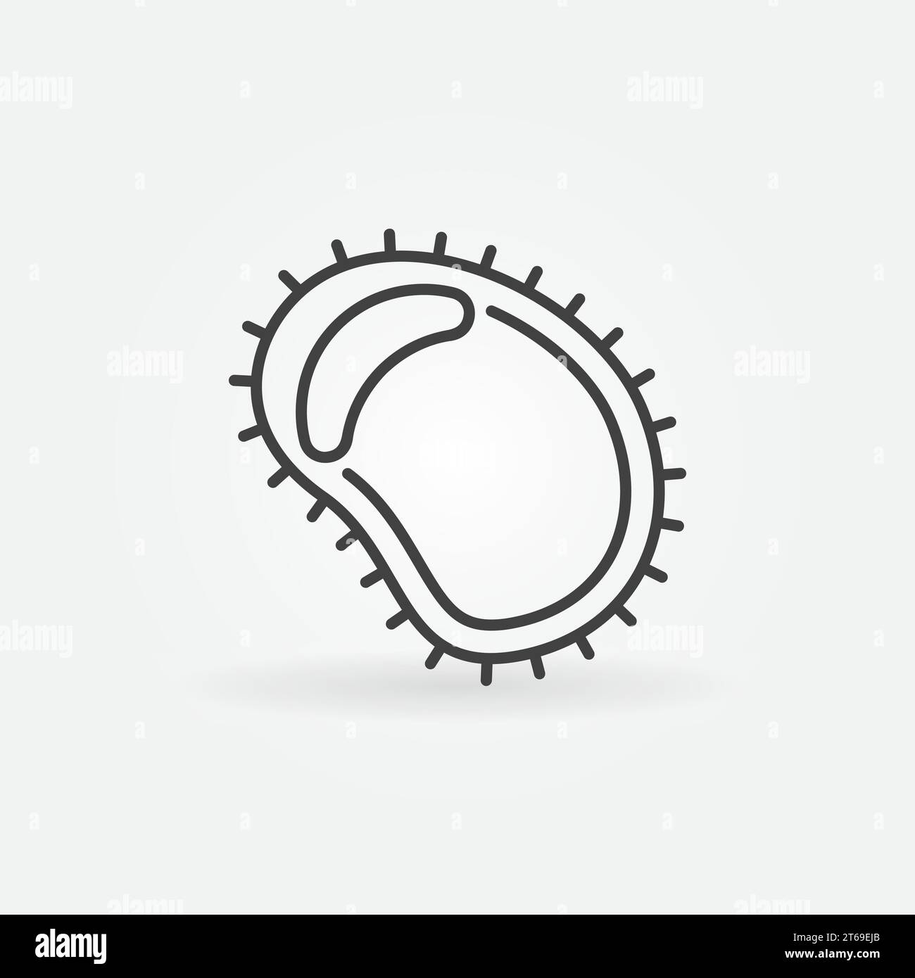 Bacteria vector microbiology concept icon or design element in outline ...