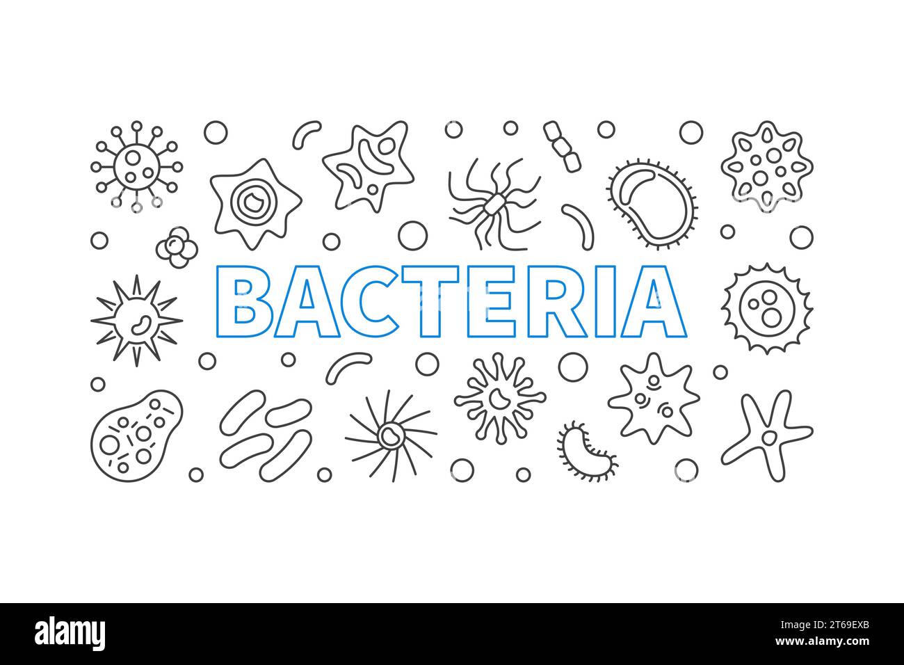 Bacteria vector virology and microbiology concept horizontal ...