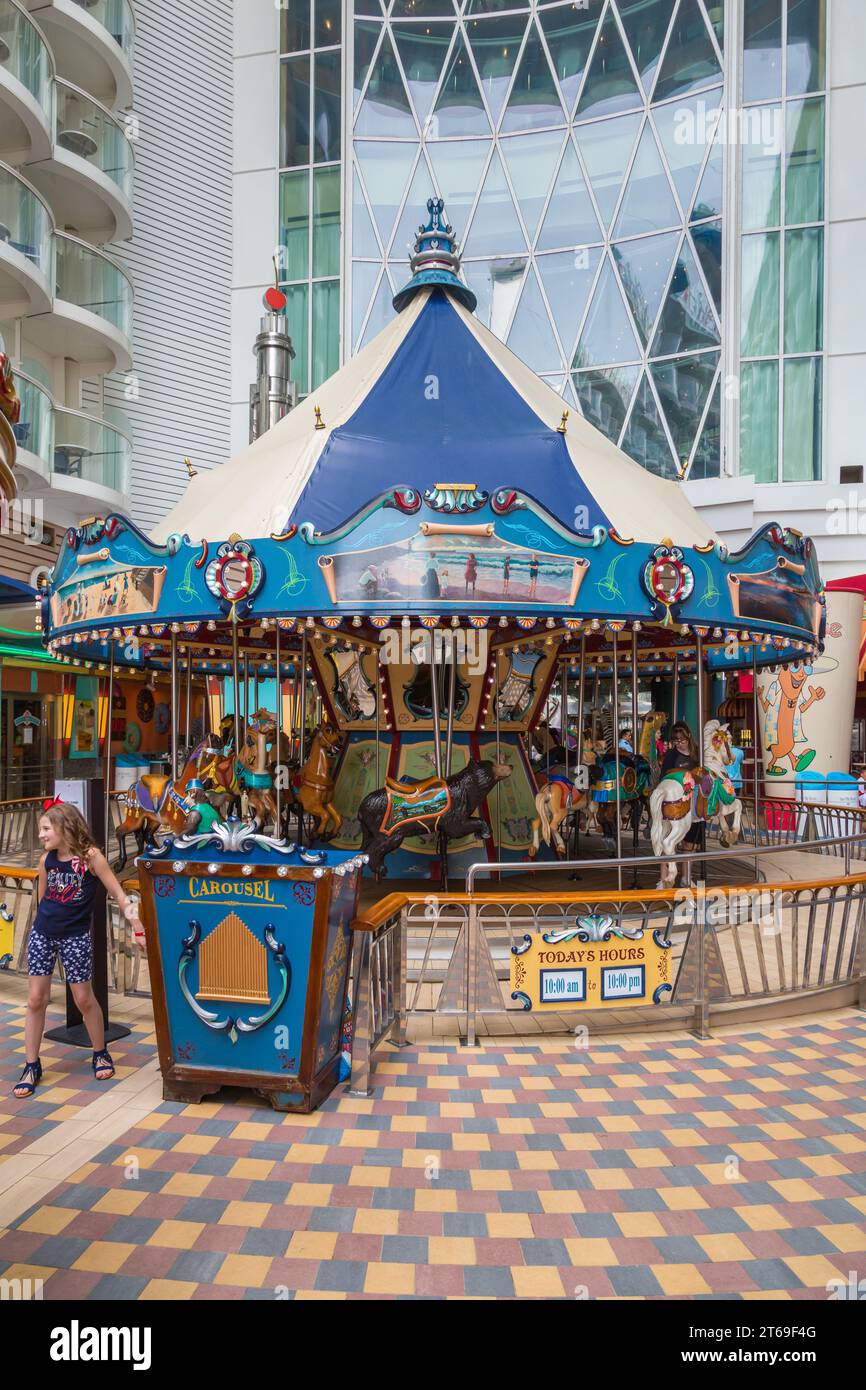 Carosel on the Royal Caribbean Allure of the Seas cruise ship Stock ...