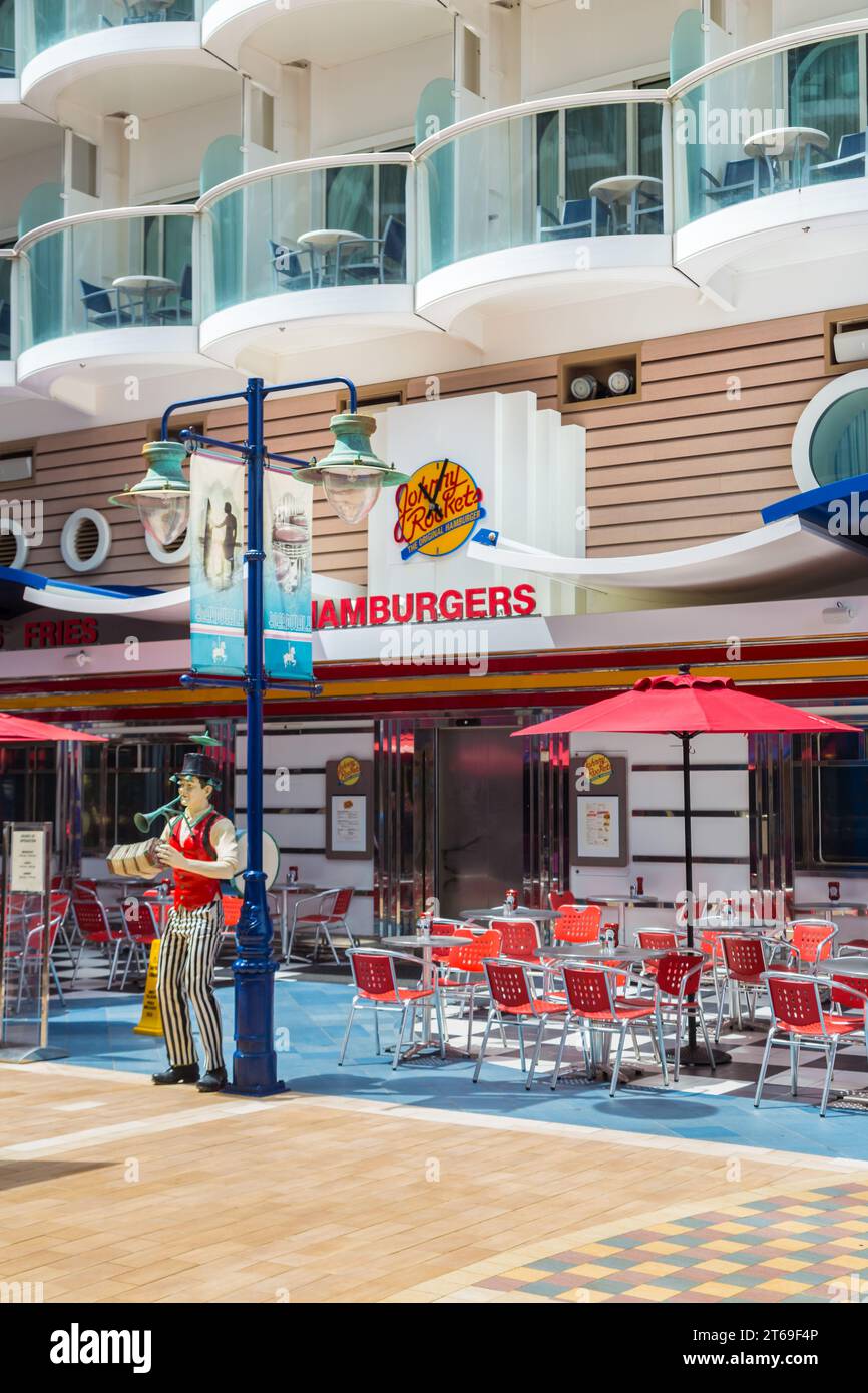 Johnny Rockets restaurant on deck 6 near the stern of the Royal ...