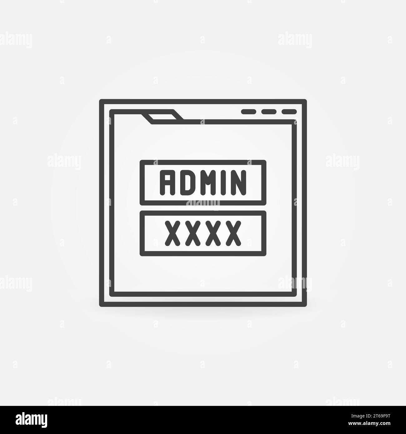 Web page with login and password fields vector outline concept icon ...