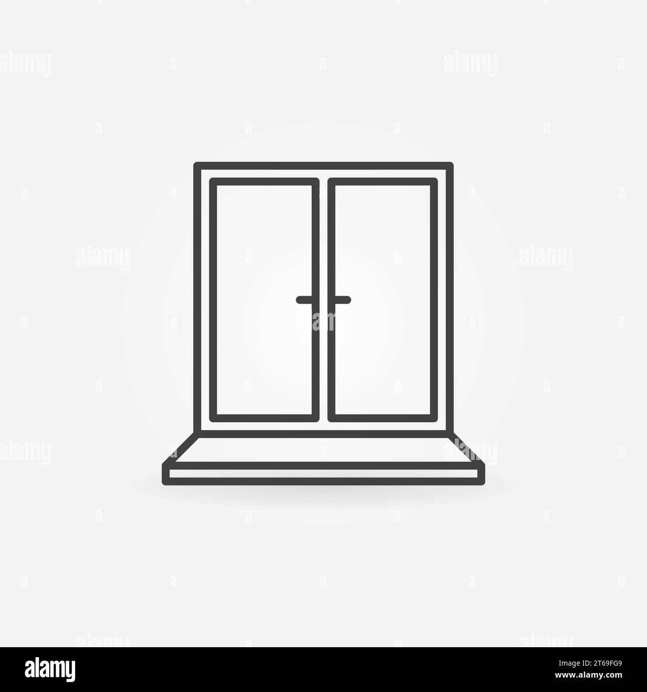 Window vector concept icon or sign in thin line style Stock Vector ...