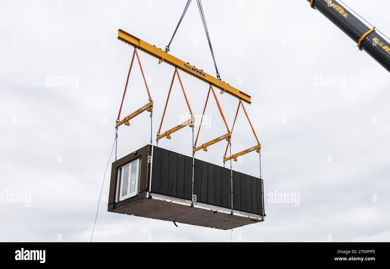 ZAANDAM - Modular homes arrive by ship. The homes are intended for the ...