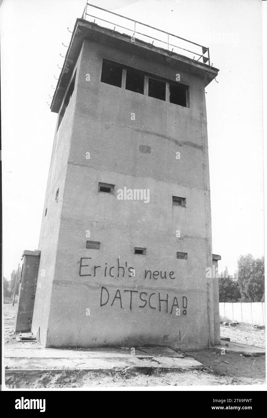 "Former watchtower with the inscription ""Erichs's new Datscha!"" Could ...