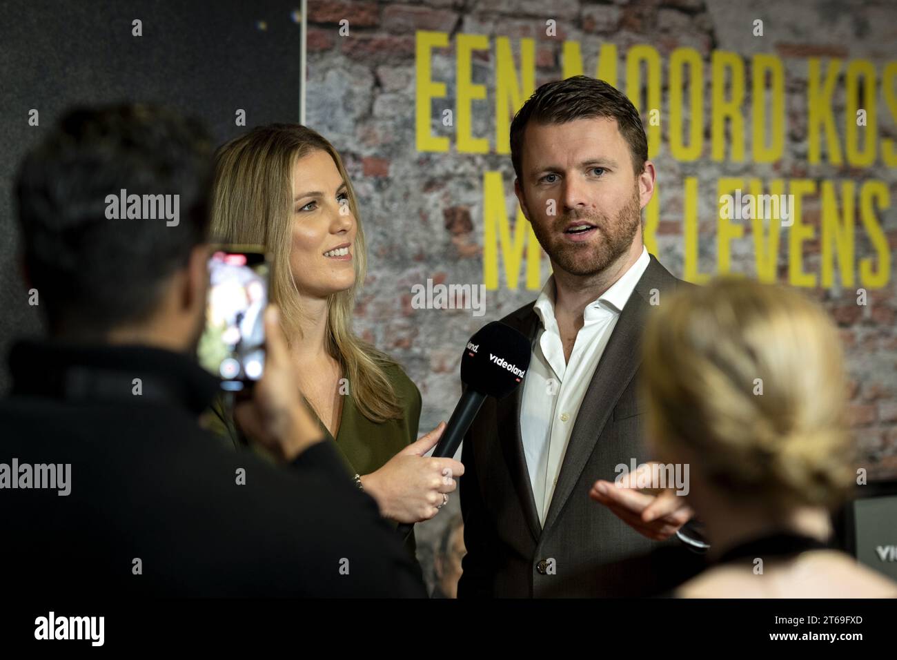 ALMERE - Kelly de Vries and Royce de Vries during the cast and press viewing of 'A Murder Costs ...