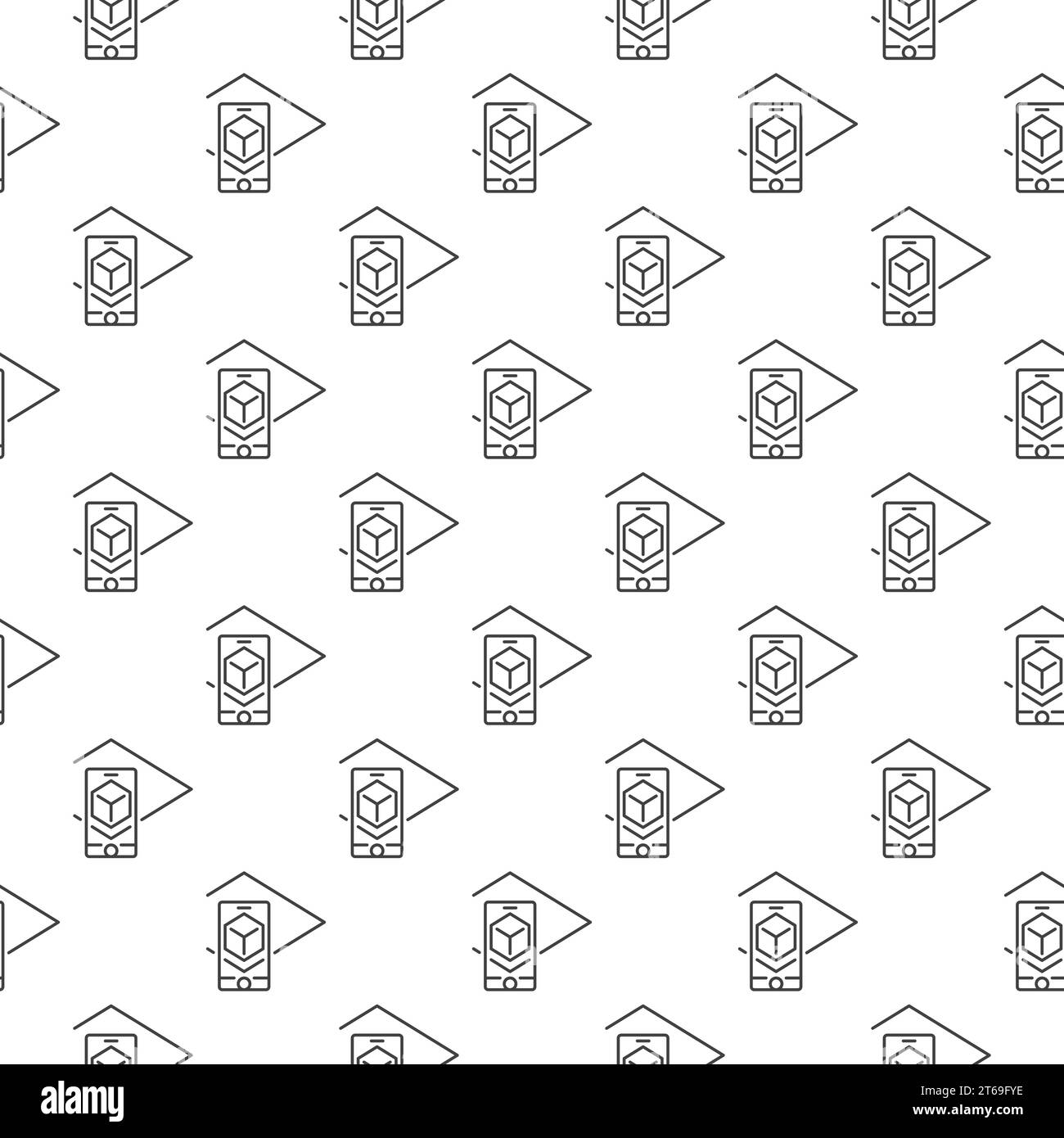 Augmented Reality vector concept seamless pattern or background Stock ...