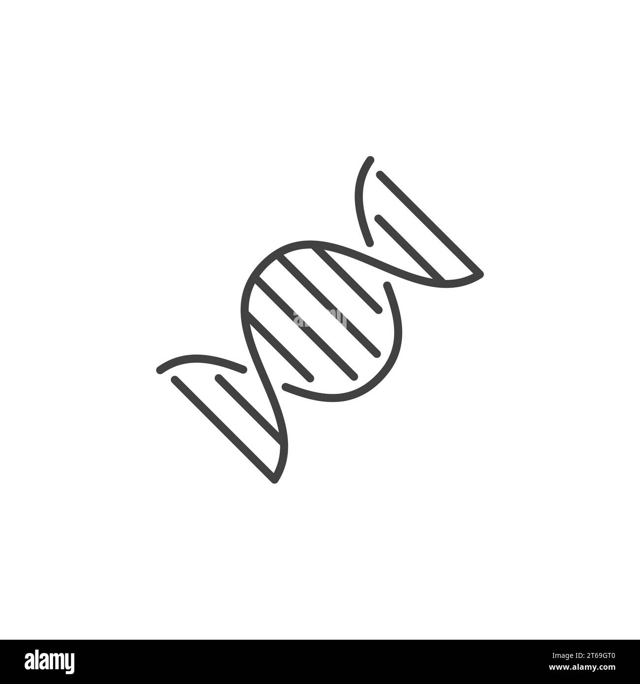DNA vector concept icon or design element in thin line style Stock ...