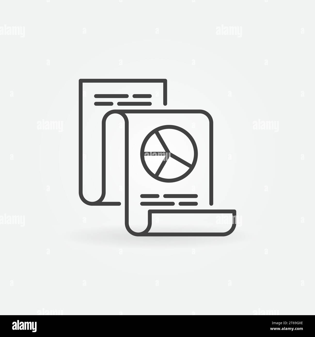 Business Statistics Report vector icon or symbol in thin line style ...