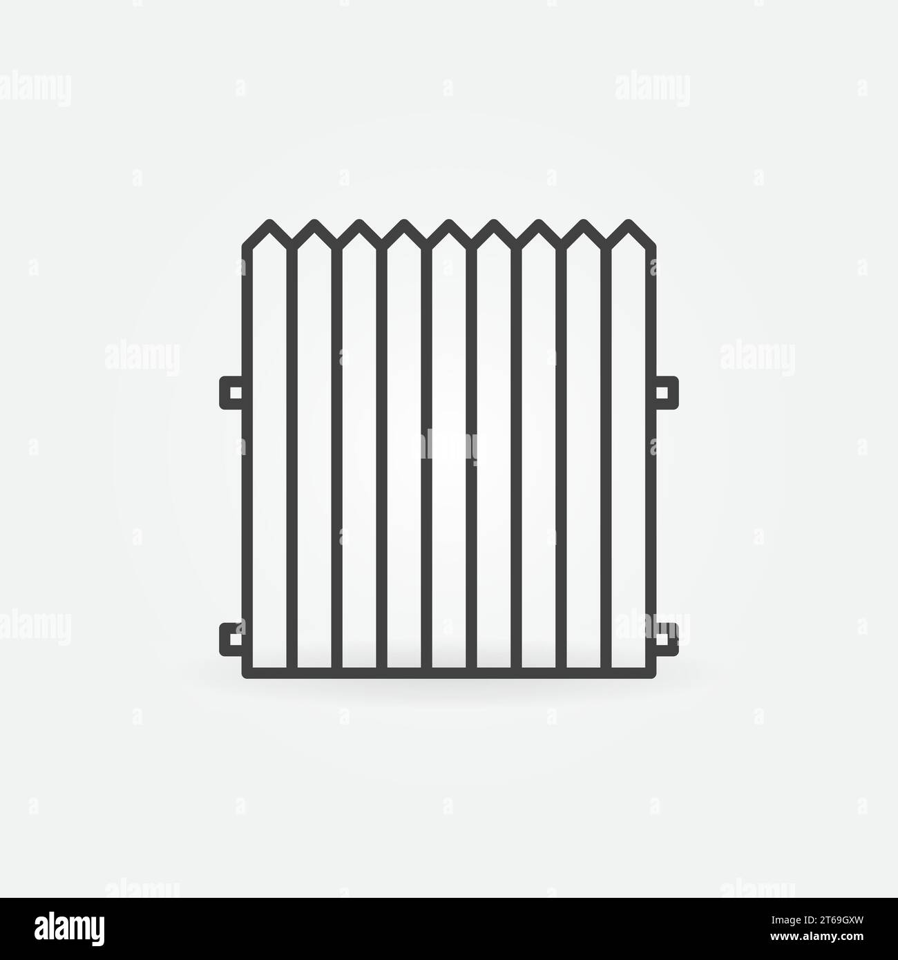 Wooden Palisade Fence linear vector concept icon or logo element Stock ...