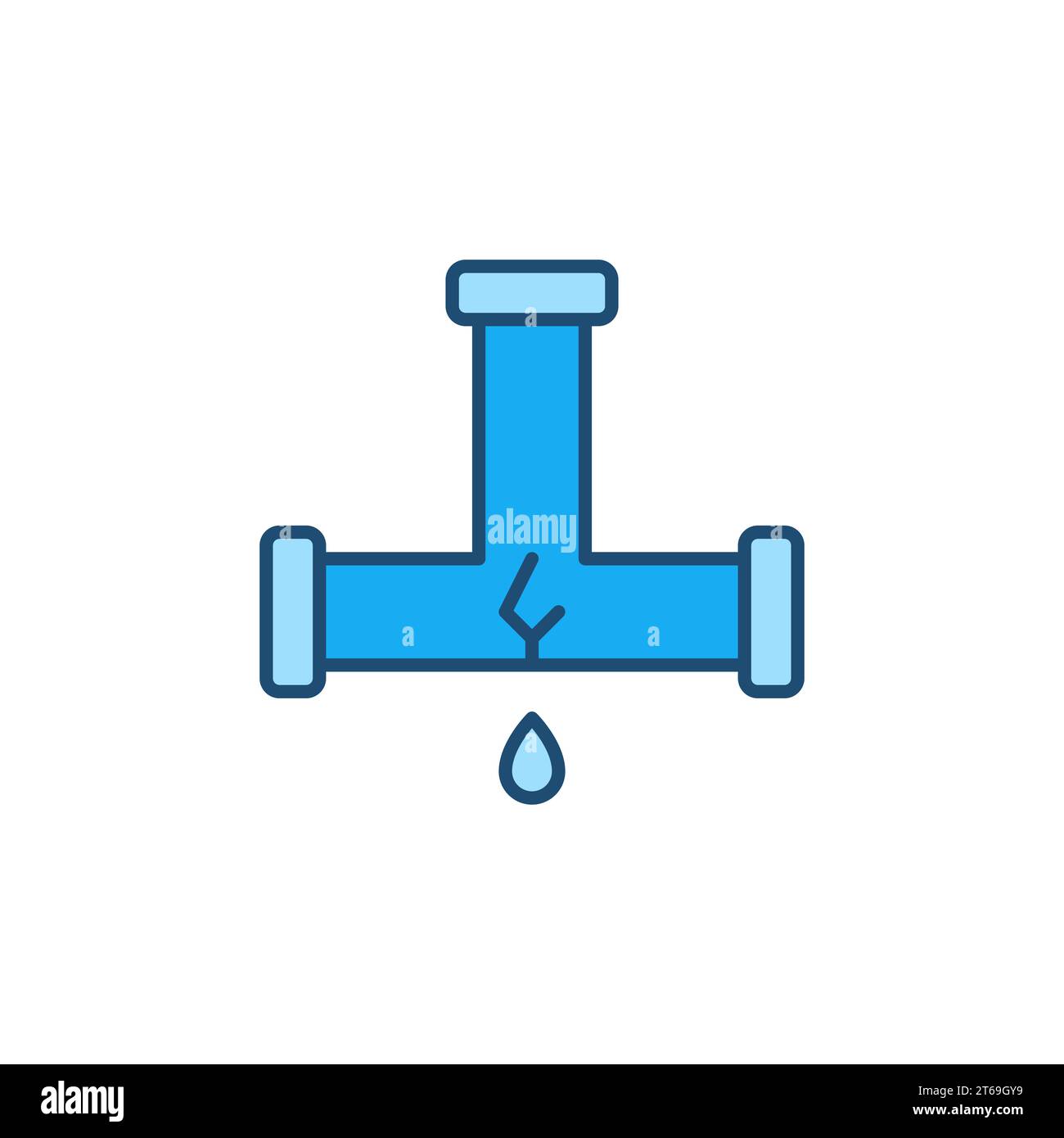 Broken pipe Stock Vector Images - Alamy