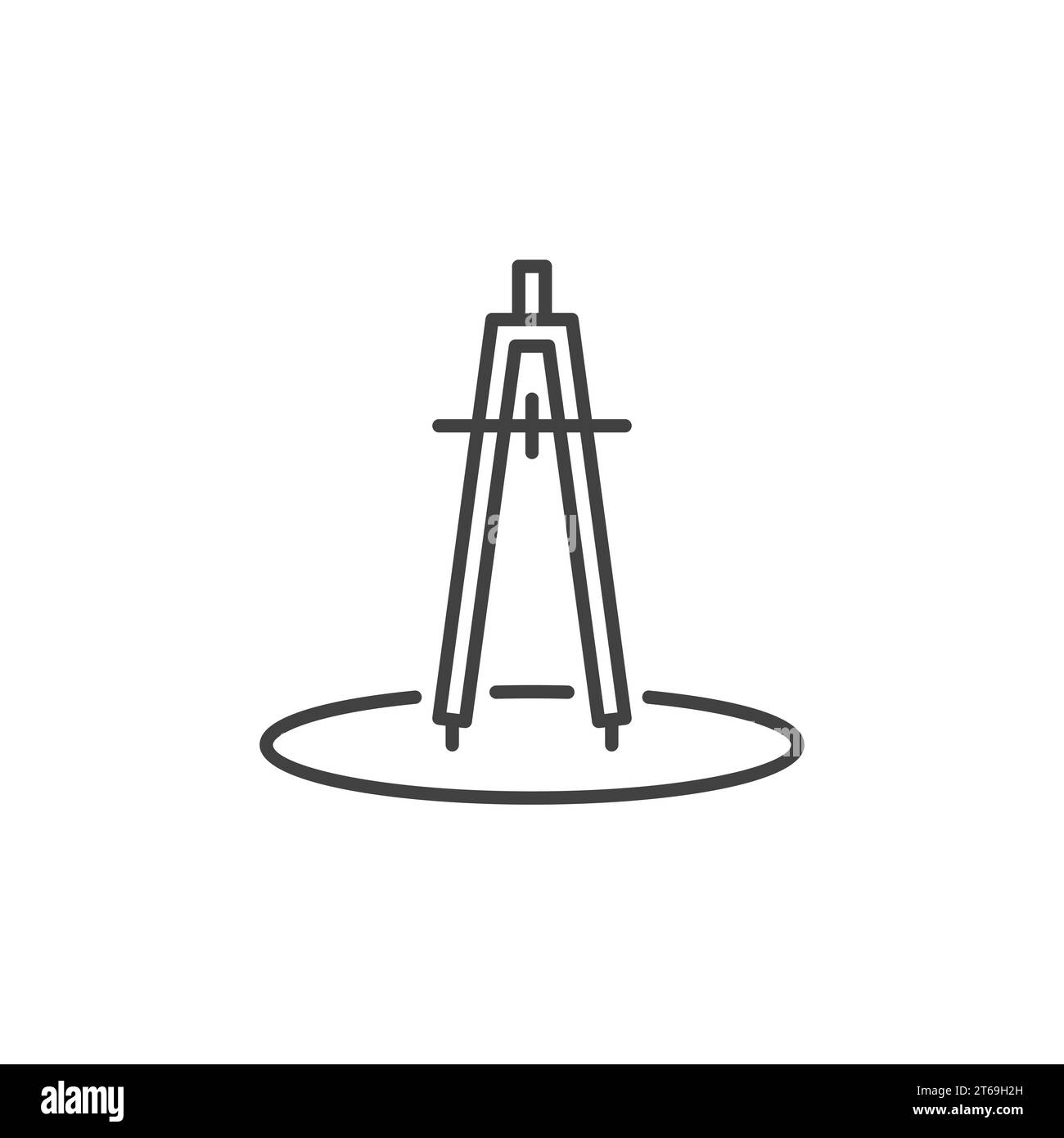 Compass Vector Drawing Tool Concept Icon Or Sign In Thin Line Style Stock Vector Image And Art Alamy