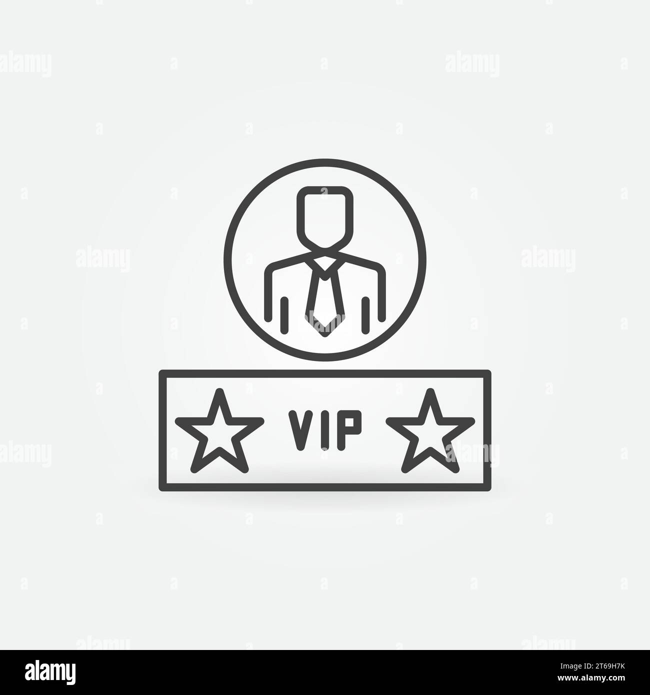 VIP Man vector concept icon or sign in thin line style Stock Vector ...