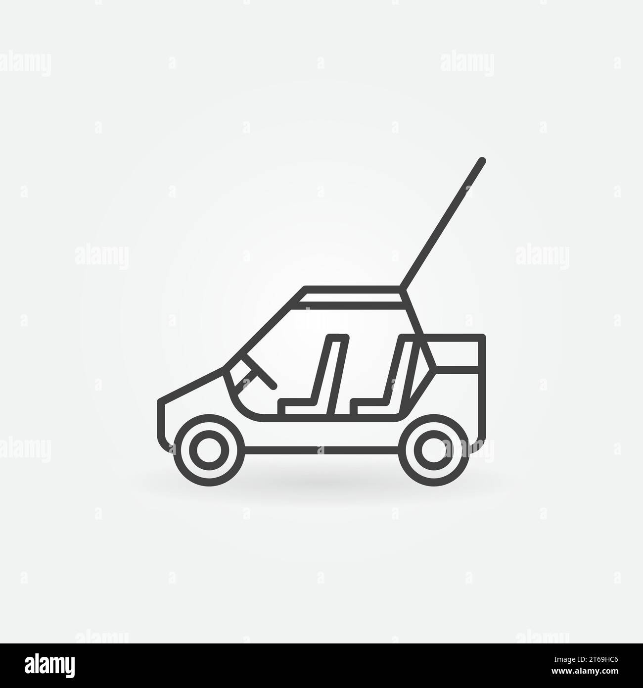 Buggy Vehicle vector concept icon or sign in outline style Stock Vector ...