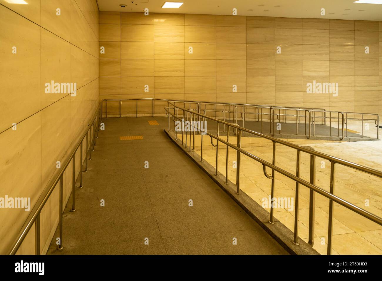 A facility installed so that disabled people using wheelchairs can ...