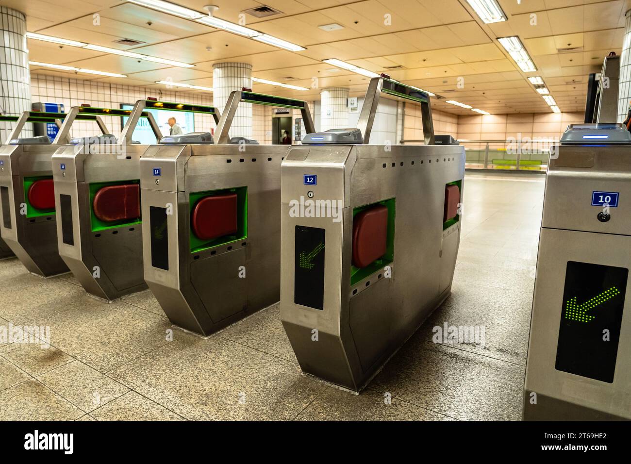 This is the subway ticket gate at Yeouido Station. It looks a bit ...