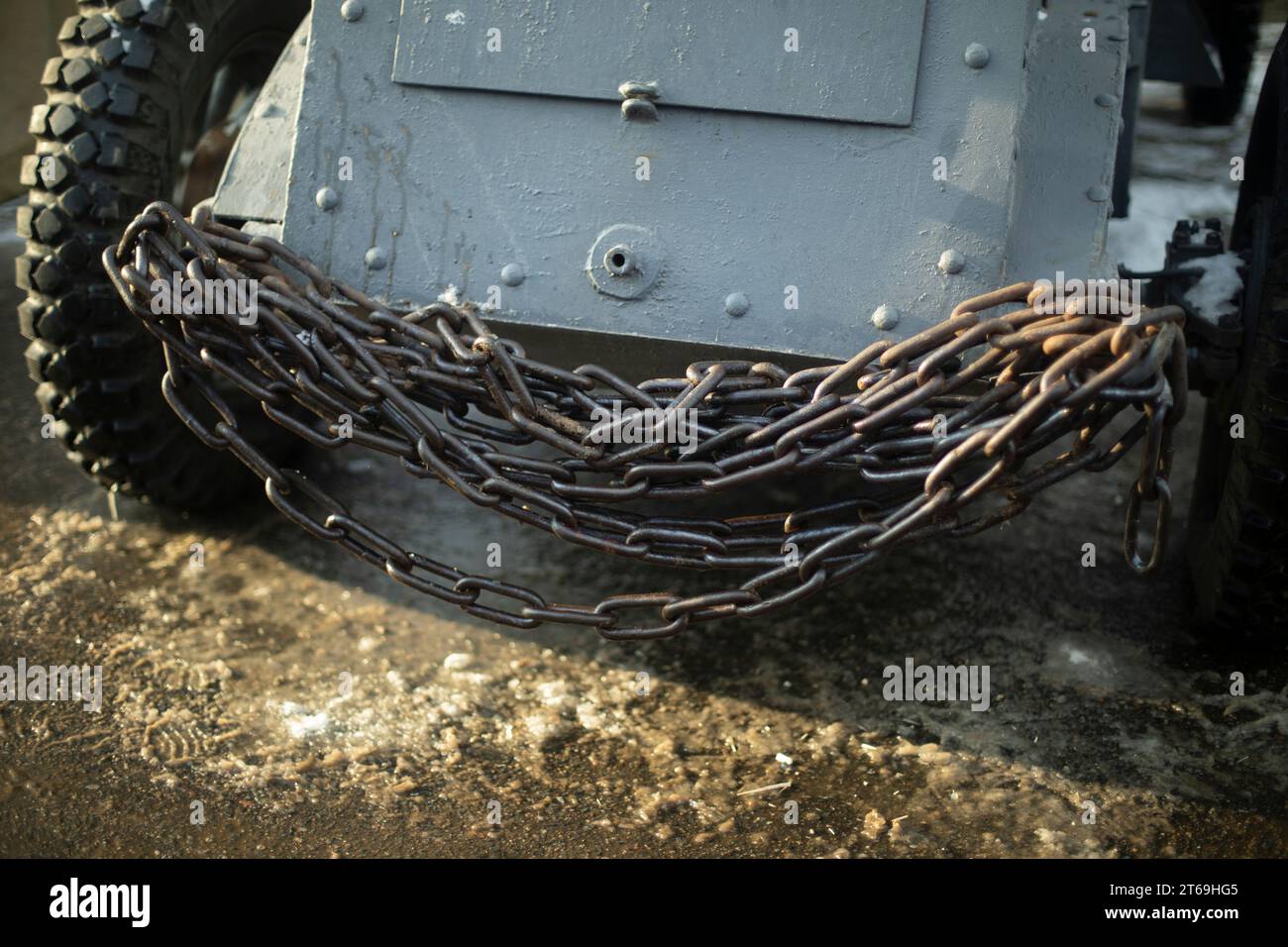 The War Machine of the 20th Century. Anti-Mine Chain. Armored Vehicle ...
